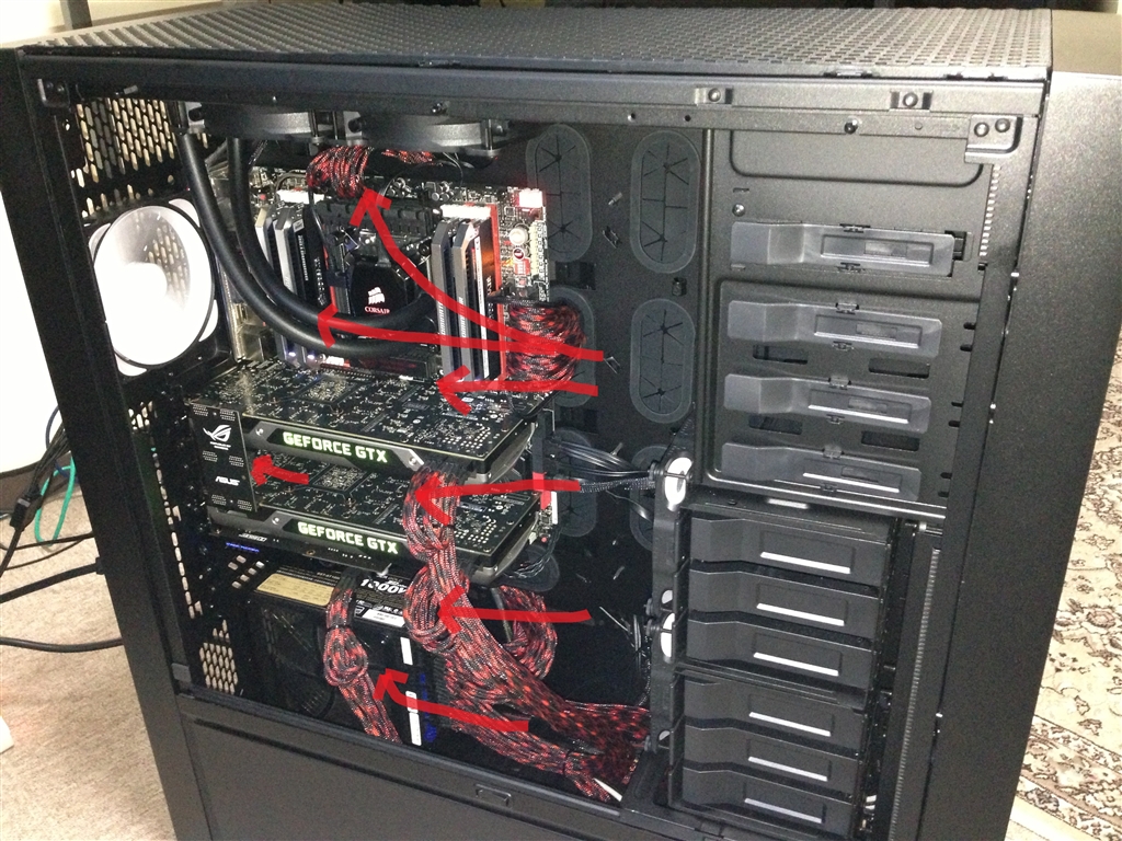 価格.com - 『風の流れのイメージ』Corsair Obsidian 900D CC-9011022-WW gugurekasuさん の ...