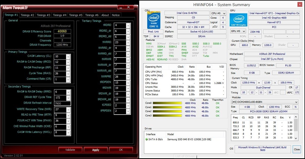 価格.com - 『Mem TweakIt.2400MHz10-12-12-26-1T』 CPU こぼくん35さんのクチコミ掲示板投稿画像 ...