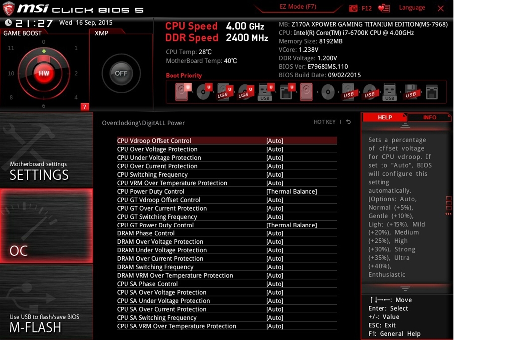 価格.com - 『CPU Vdroop Offset Controlをクリック』MSI Z170A GAMING PRO あおちんしょこら ...
