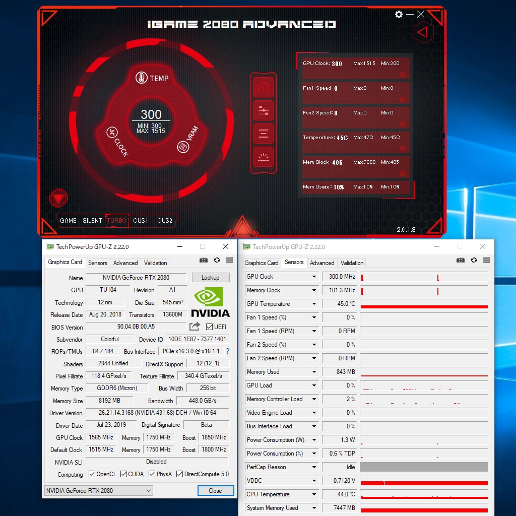 価格.com - 『GPU-Z RTX 2080 ADV TURBO』Colorful iGame GeForce RTX 2080 ...