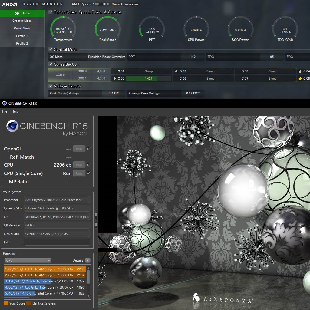 価格.com - 『CINEBENCH R15 3800X + 2070ARMOR DDR4-3600CL18 AGESA AM4.1.0.0 ...