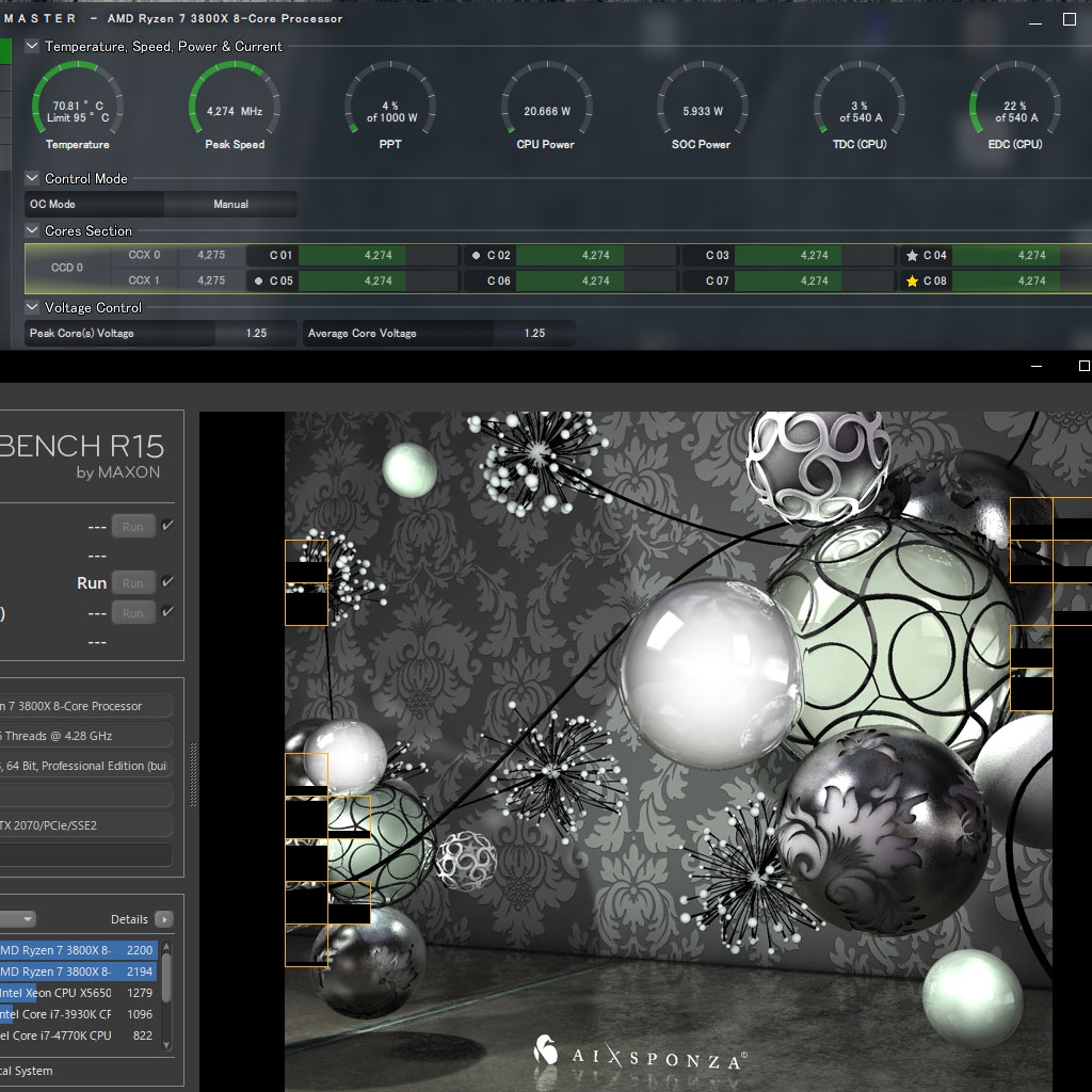 価格.com - 『CINEBENCH R15 3800X DDR4-3600CL18 1.70 4.275GHz 1.25V 2255 ...