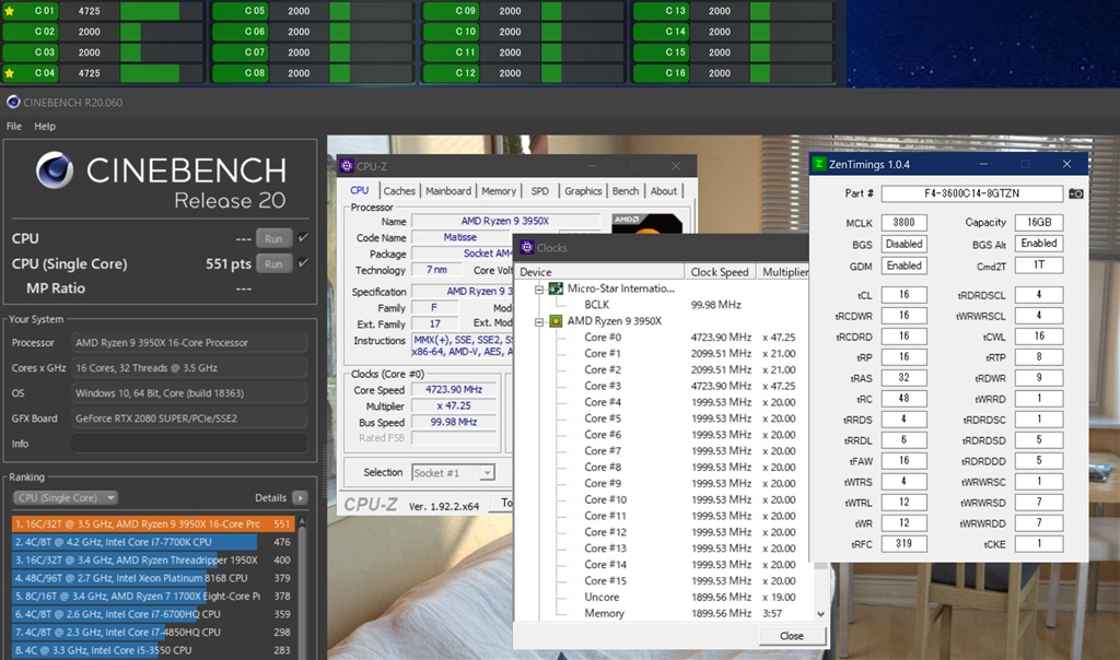価格.com - 『R20 Single : 551 pts @4725MHz』AMD Ryzen 9 3950X BOX シルバーフライさん ...