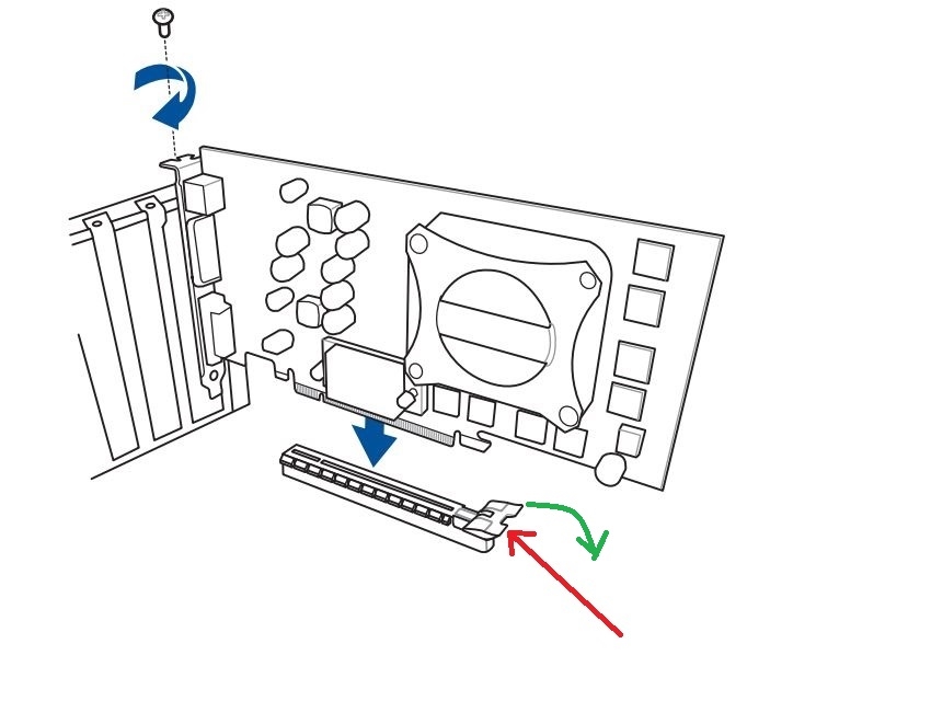 価格.com - ASUS PRIME X570-P/CSM あずたろうさん のクチコミ掲示板投稿画像・写真「グラボ 取り外し方法」[3408606]