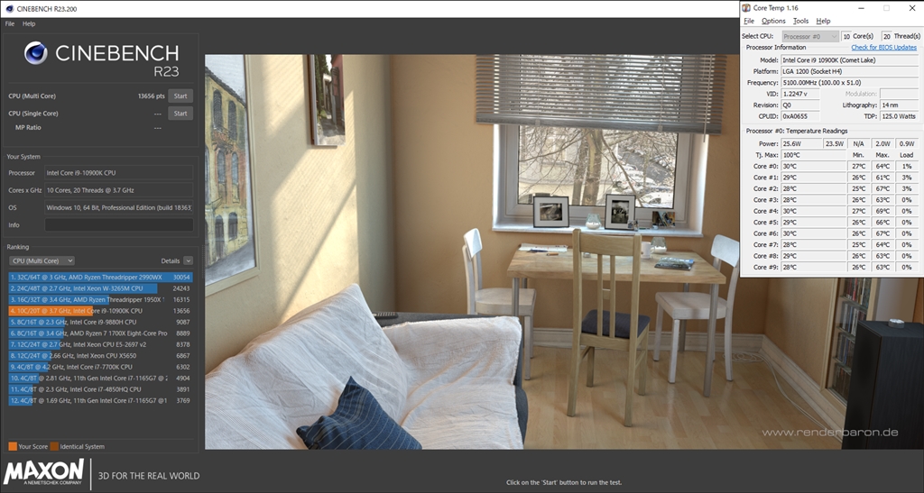 価格.com - 『CINEBENCH R23 10分間実施』インテル Core i9 10900K BOX 海ザルMAXさん のクチコミ ...