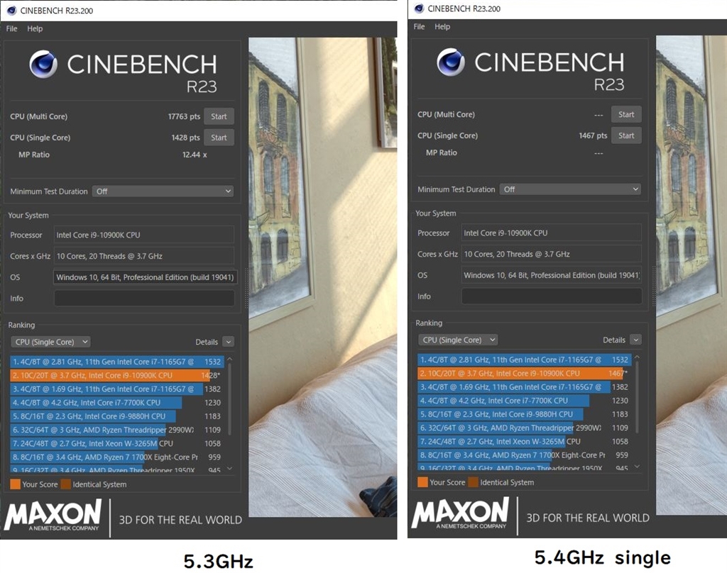価格.com - インテル Core i9 10900K BOX あずたろうさん のクチコミ掲示板投稿画像・写真「CINEBENCH R23 ...