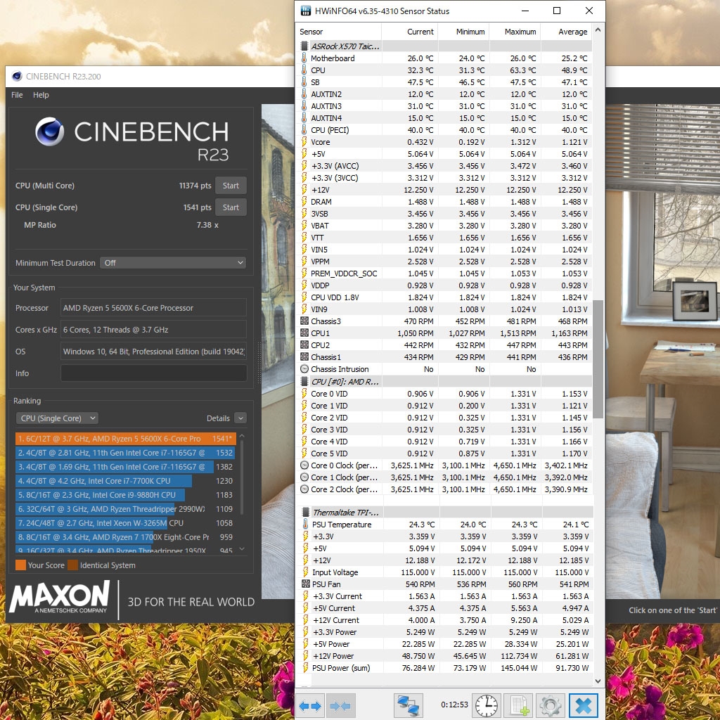 価格.com - 『CINEBENCH R23 5600X (AUTO) IF1900-3800CL14 17℃』AMD Ryzen 5 ...