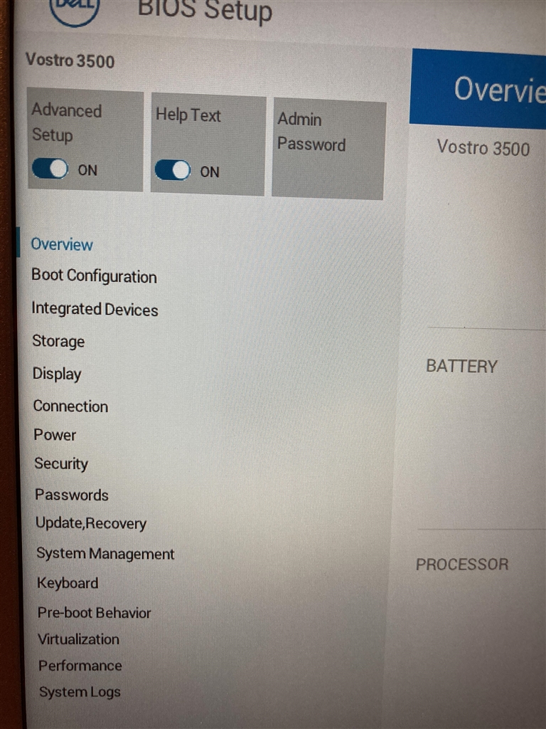 価格.com - 『BIOS setupでadvanced setup はonにしています。』Dell Vostro 15 3000(3500 ...