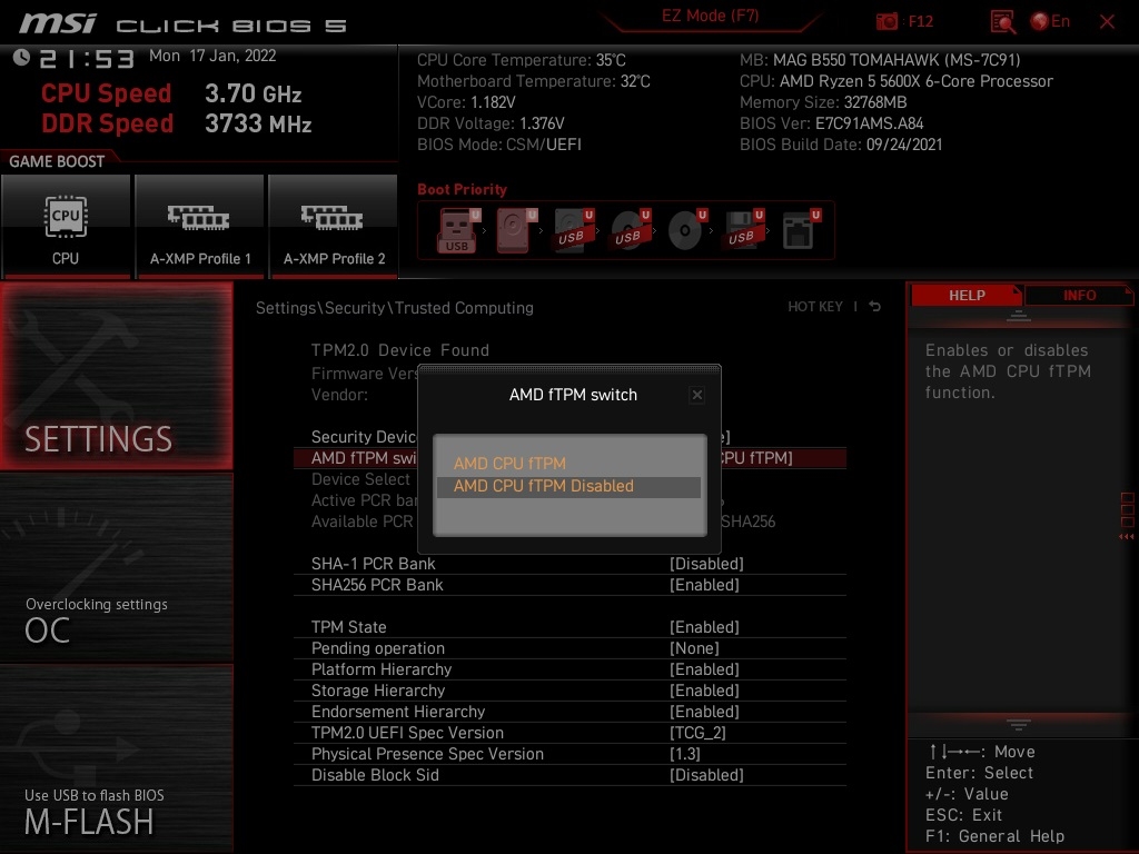 価格.com - 『AMD fTPM switch選択項目』AMD Ryzen 5 1600 (AF) BOX with Wraith ...