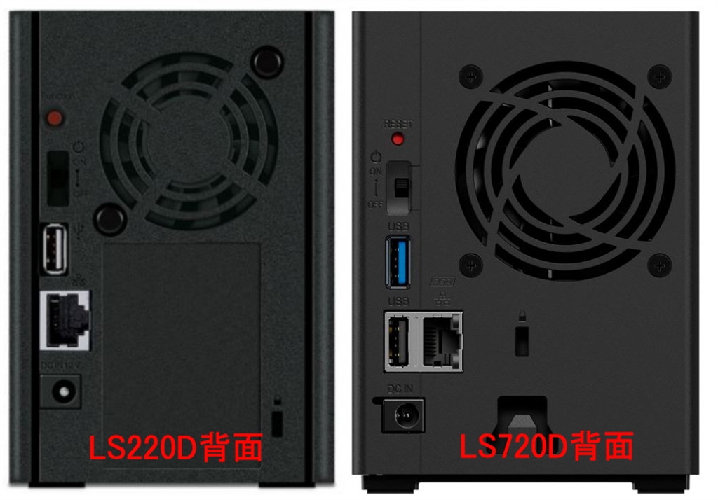価格.com - 『LS220D_LS720D背面』バッファロー LinkStation LS720D0202 LsLoverさん のクチコミ掲示板投稿画像・写真「FANがうるさい」[3684699]