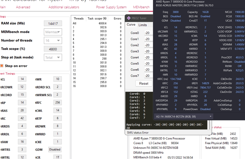 価格.com - 『HCI memtest 1T平均300%パス(16T4800%)』AMD Ryzen 7 5800X3D BOX シルバー ...