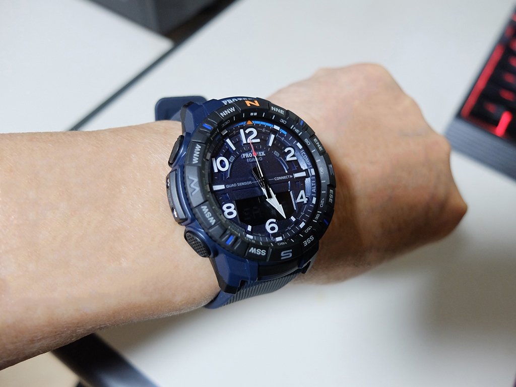 価格.com - カシオ プロトレック Climber Line PRT-B50-2JF オリエントブルーさん のクチコミ掲示板投稿画像・写真「今日到着ただいま探求中であります」[3713736]