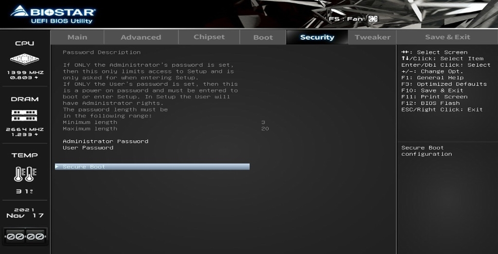 価格.com - 『H610MH Secure Boot設定画面』BIOSTAR H610MHP キャッシュは増やせないさん のクチコミ掲示板 ...