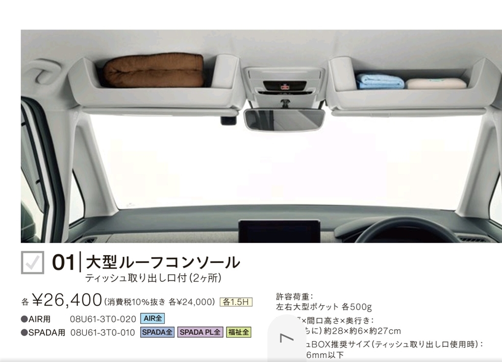 価格.com - ホンダ ステップワゴン スパーダ 2022年モデル JP7777さん のクチコミ掲示板投稿画像・写真「新型の収納について ...