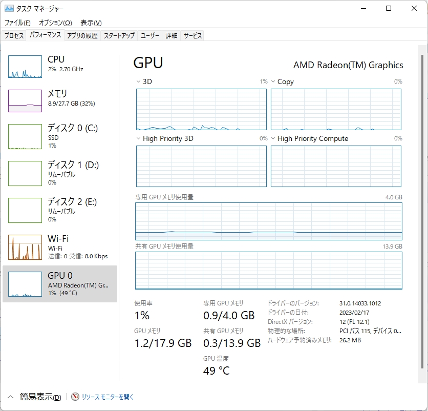 価格.com - 『専用GPUメモリ4GB』GPD WIN Max 2 (6800U) 16GB/1TB technoteさん のクチコミ掲示板投稿画像・写真「GPUメモリ8GB以上の設定 ...